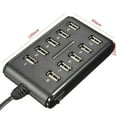 10 in 1 Usb Hub 10 Ports 5v 500mA 480Mbps Portable Usb2.0 Interface ...