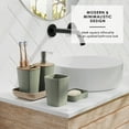 Hearth & Harbor 20 Piece Bamboo Bathroom Sets, Sage Green Bathroom ...