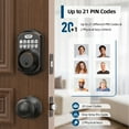 TEEHO Keyless Entry Door Lock with 2 Knobs ‎Set, Keypad Deadbolt Smart ...