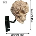 Gothic Resin Skull Helmet Display - 3D Skeleton Wall Mount Sculpture ...