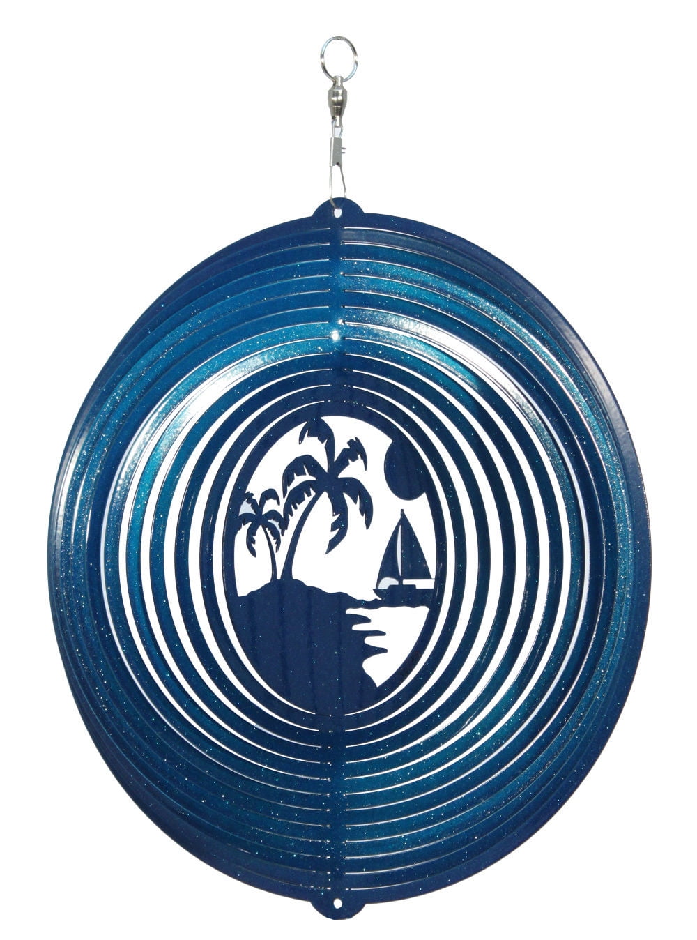 SWEN Products PALM TREE CIRCLE Swirly Metal Wind Spinner - Walmart.com