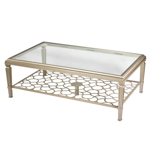HomeBelongs Athena Champagne Gold Rectangle Coffee Table - Walmart.ca