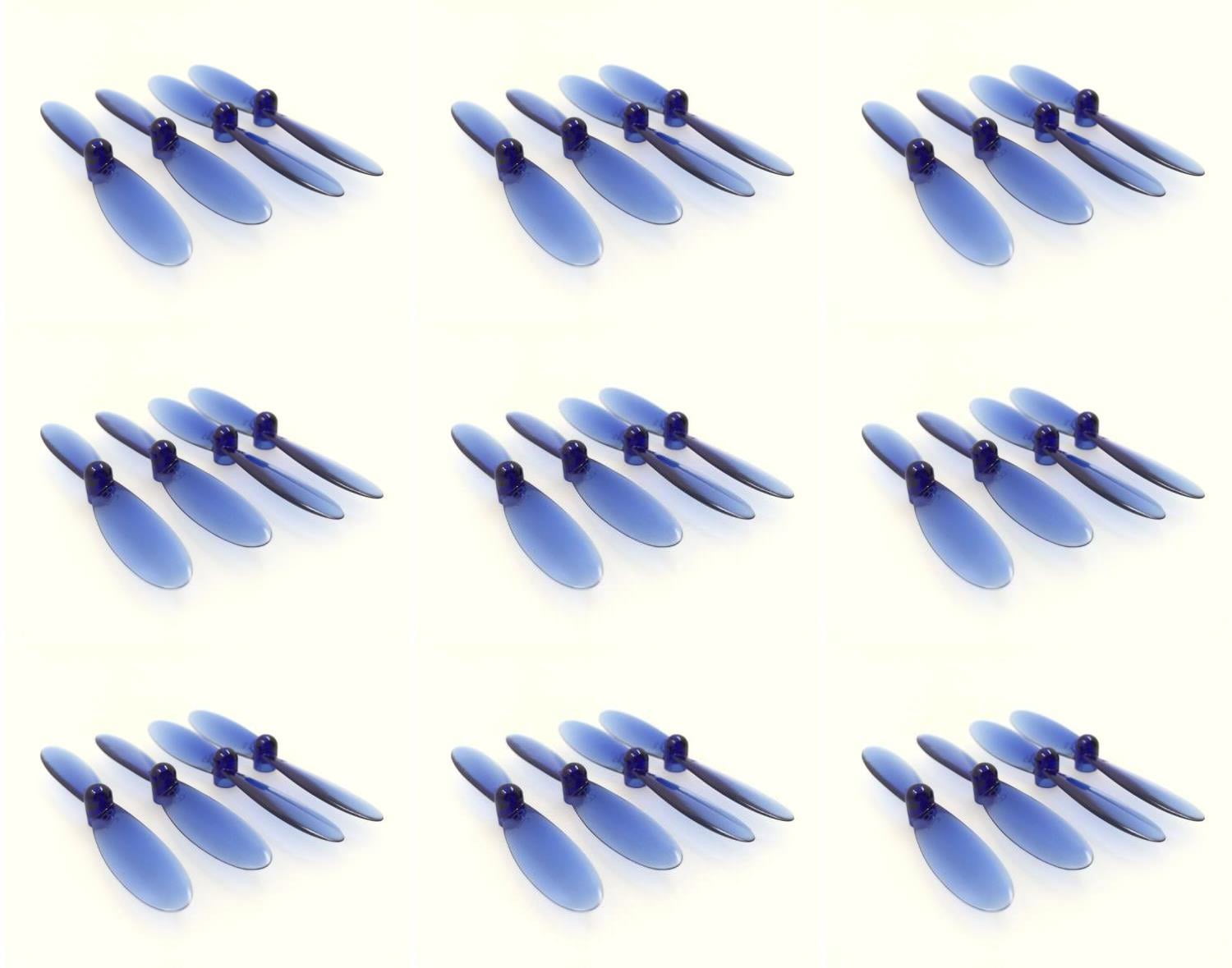 HobbyFlip Transparent Clear Blue Propeller Blades Props Rotor Set 55mm ...