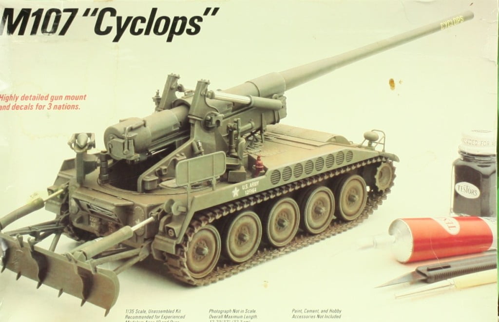 Italeri Testors 1:35 US M107 Cyclops Self Propelled Gun Plastic Model ...