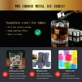 8 Pcs Stainless Steel Metal Ice Cubes Reusable - Whiskey Stones Ice ...