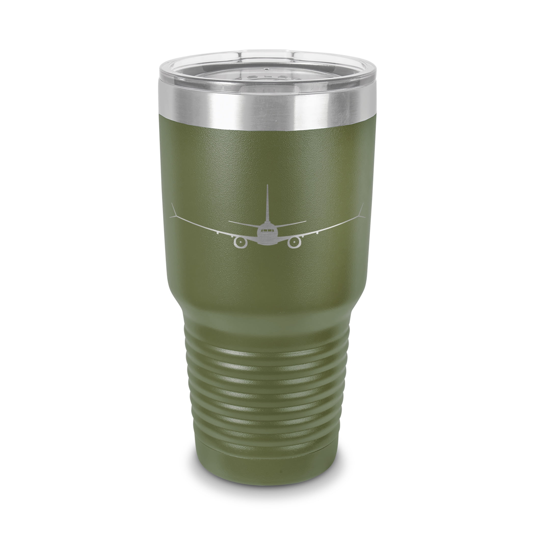 737 MAX Tumbler 30 oz - Laser Engraved w/ Clear Lid - Polar Camel ...