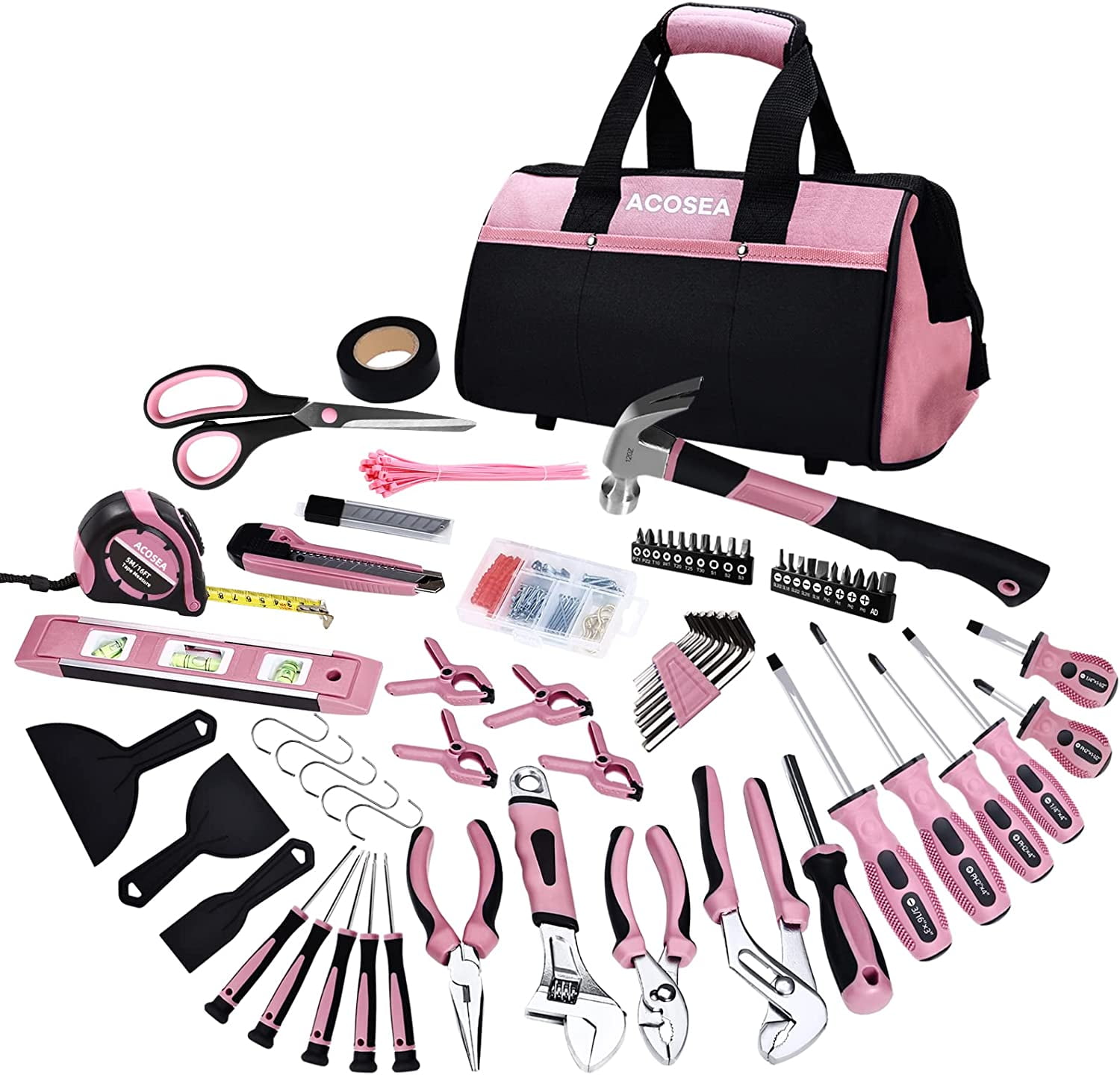 25pc Pink Tool Bag Kit Rolson Tools | atelier-yuwa.ciao.jp