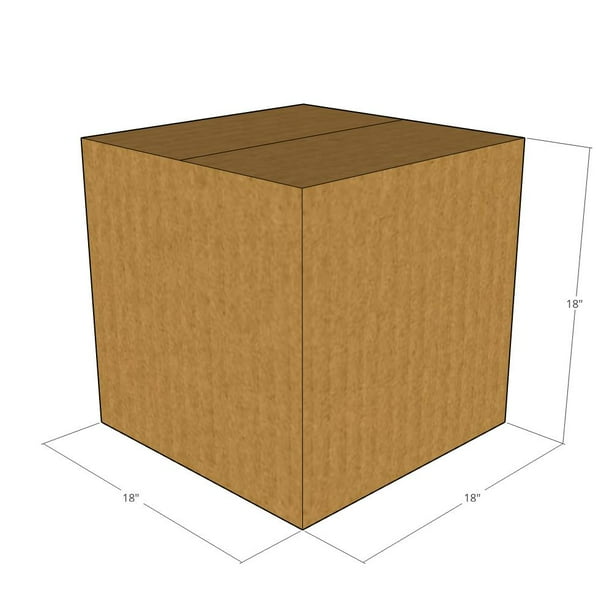 18x18x18 Corrugated Boxes -New for Moving or Shipping Needs - Walmart ...