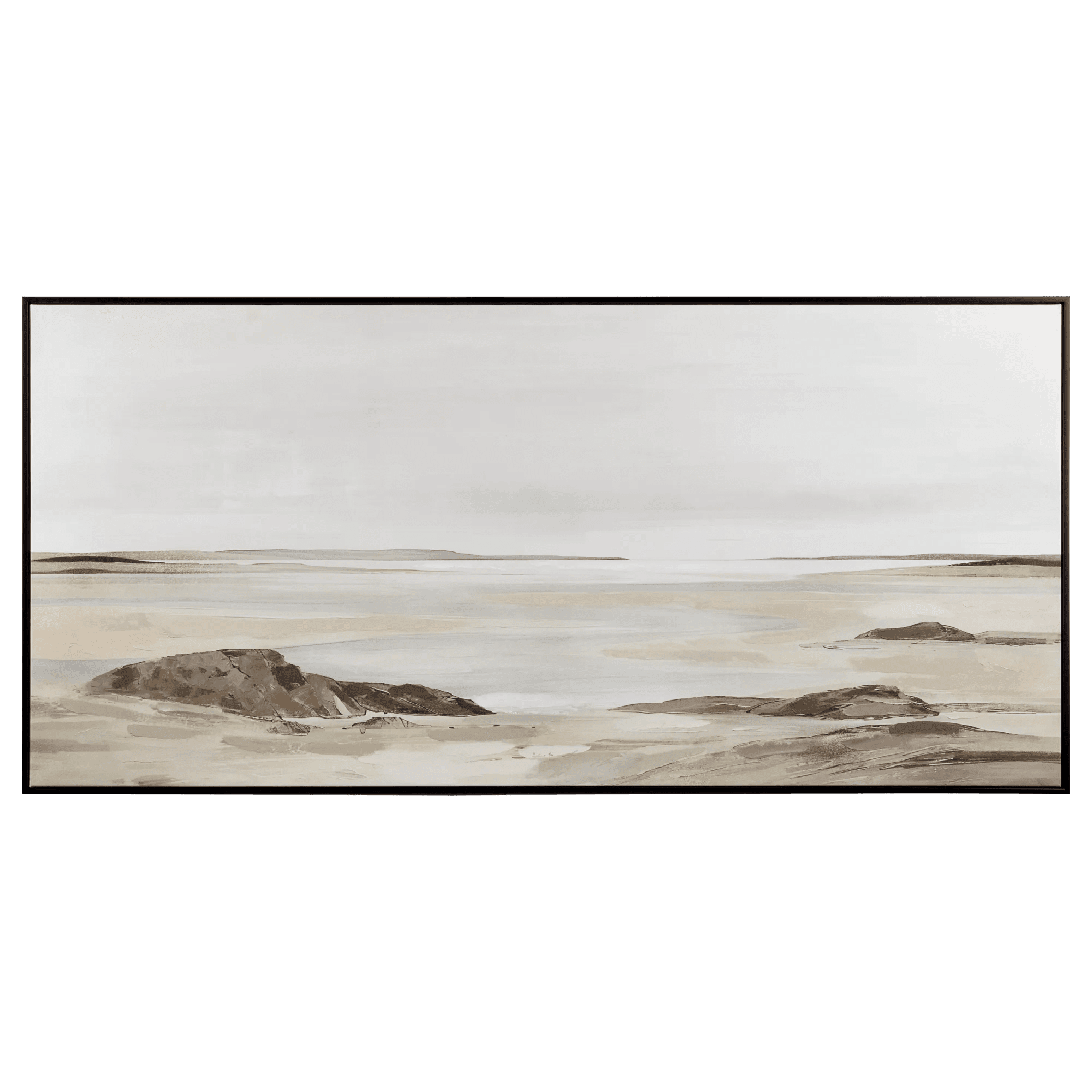 Click here for Bouclair Beige Sand Landscape Framed Art 60 X 28 I... prices