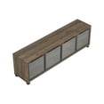 4-door TV Console Aged Walnut - Walmart.com