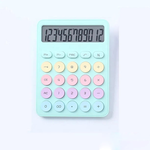 Calculadora colorida TUWABEII con botones grandes, calculadora mecánica ...