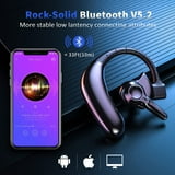 AMINY UFO4 Single Ear Bluetooth Cell Phone Headset with Dual-Mic AI ...