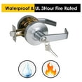 70mm Door Handle Heavy Duty Grade 2 Keyed Entry Door Lever with Key and ...