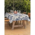 Abstract Paisley Pattern Rectangle Outdoor Tablecloth with Umbrella ...