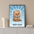 Affixzi Keep Calm Cat Canvas Print: Space Helmet Kitten Wall Art ...