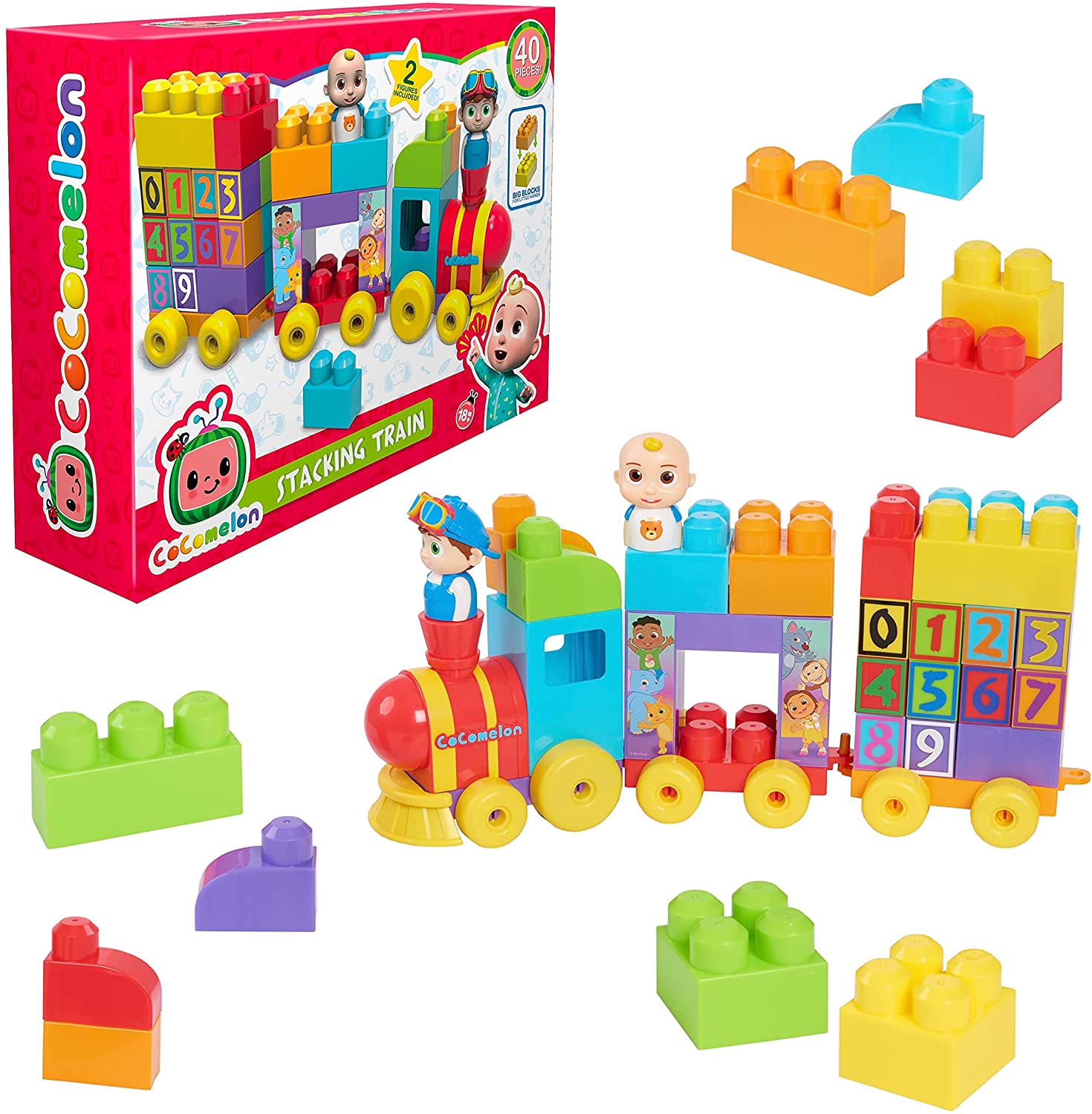 CoComelon Official Stacking Train Blocks Toy New With Box Just Play NA ...