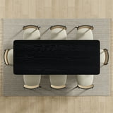 Brix 79"x33.5" Soild Wood Dining Table Rectangle Kitchen Table, Black - Walmart.com