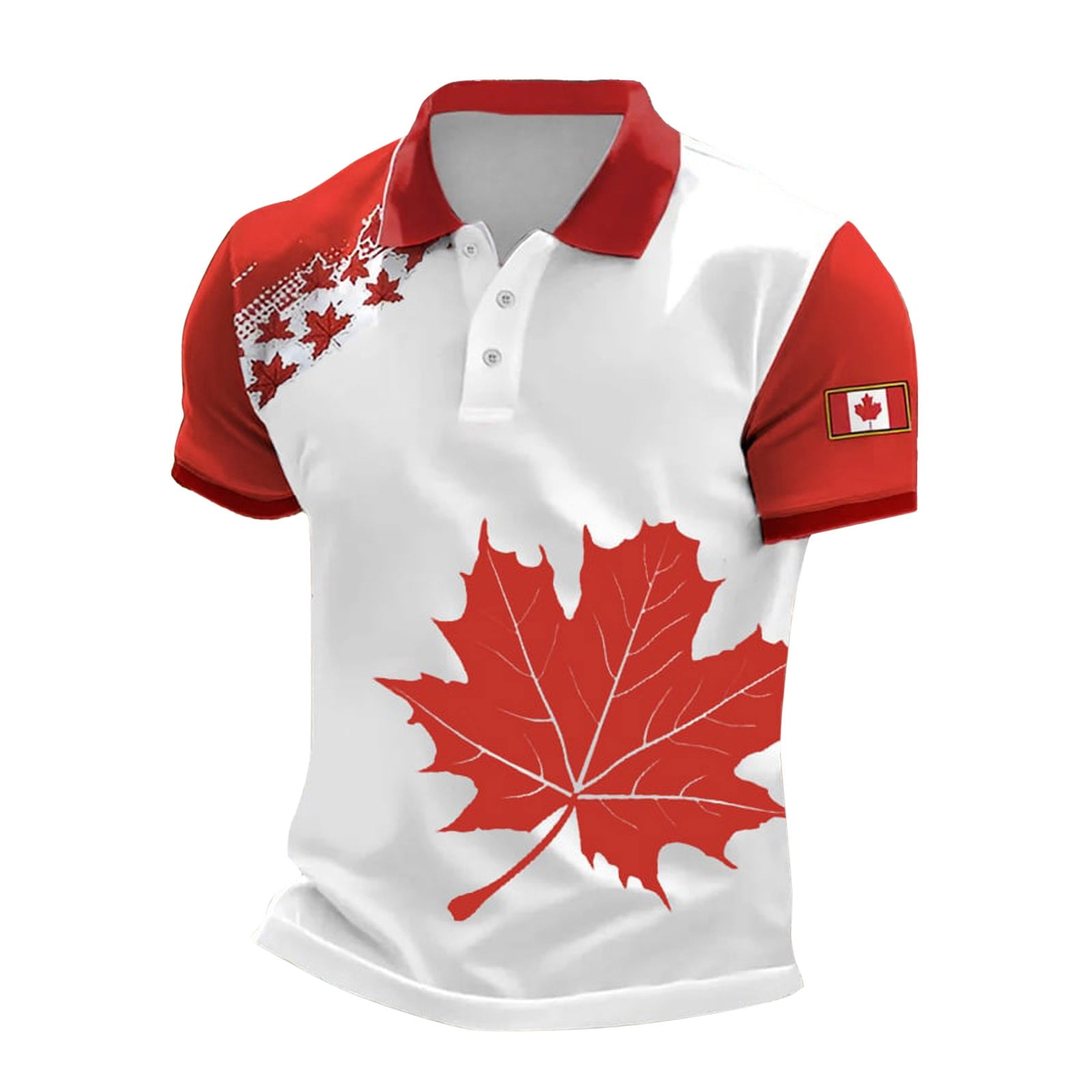 Click here for Yiquka Mens Canada Polo Shirt Vintage Canadian Map... prices