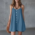 CHUMUD Summer Dresses for Women Spaghetti Strap Mini Dress with Front ...