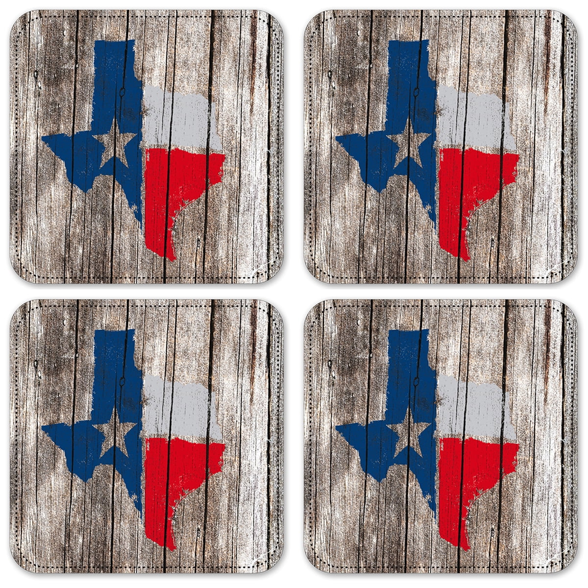 Vinyl Drink Coasters - Set of 4 - Texas Map - Walmart.com