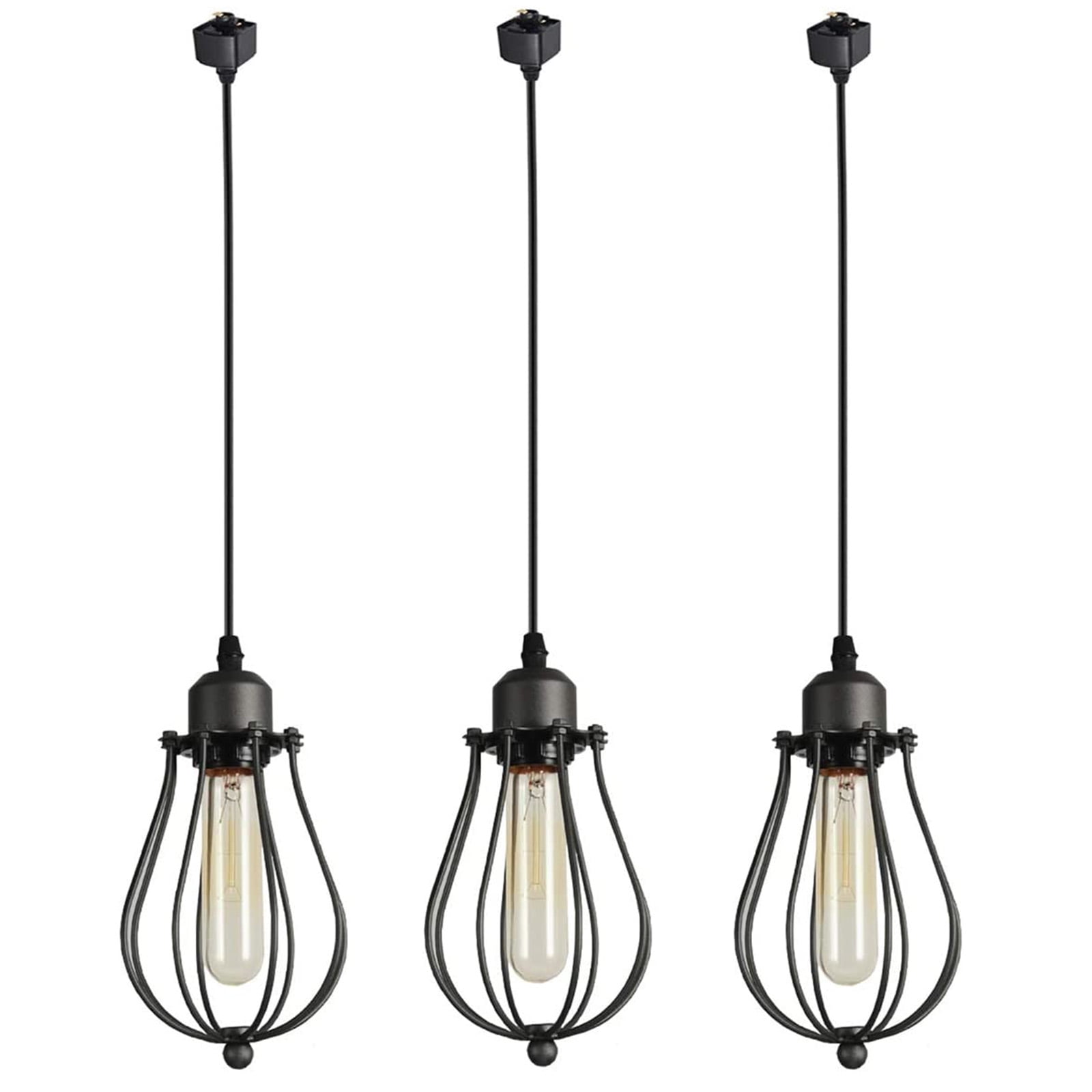 Kiven H Track Pendant Lightning, 3 Lights Industrial H Track Lighting ...