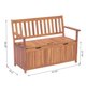 Outsunny 47.25" Wooden Outdoor Storage Bench with PE Lining Deck Box ...