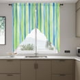 Abstract Art Swag Valances for Windows 36 inches Long, Blue Green Line ...
