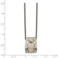 Shey Couture QTC185 Sterling Silver with 14k Gold Diamond Pendant Necklace - Walmart.com