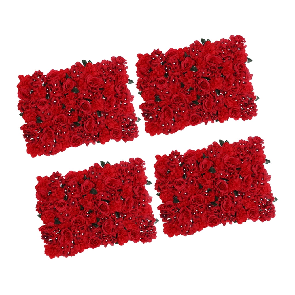 4x 60 Cm Flowers silk flower rose with Hook Grid for Photo Backdrops ...