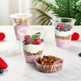 50 Sets 12 oz Clear Plastic Parfait Cups with Insert & Flat lids ...