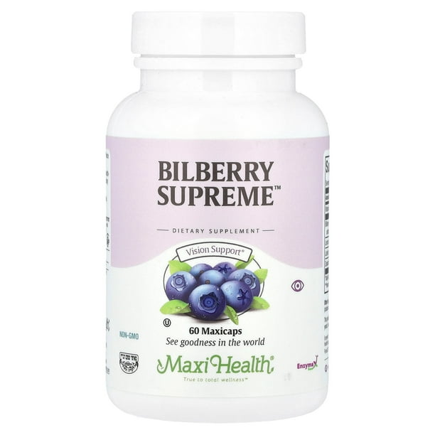 Suplemento Maxi Health Bilberry Supreme 60 Maxicaps | Bodega Aurrera en ...