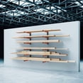 Wall Mount Lumber Storage Rack 4 Pack, 3-Level Heavy Duty Metal Wood ...