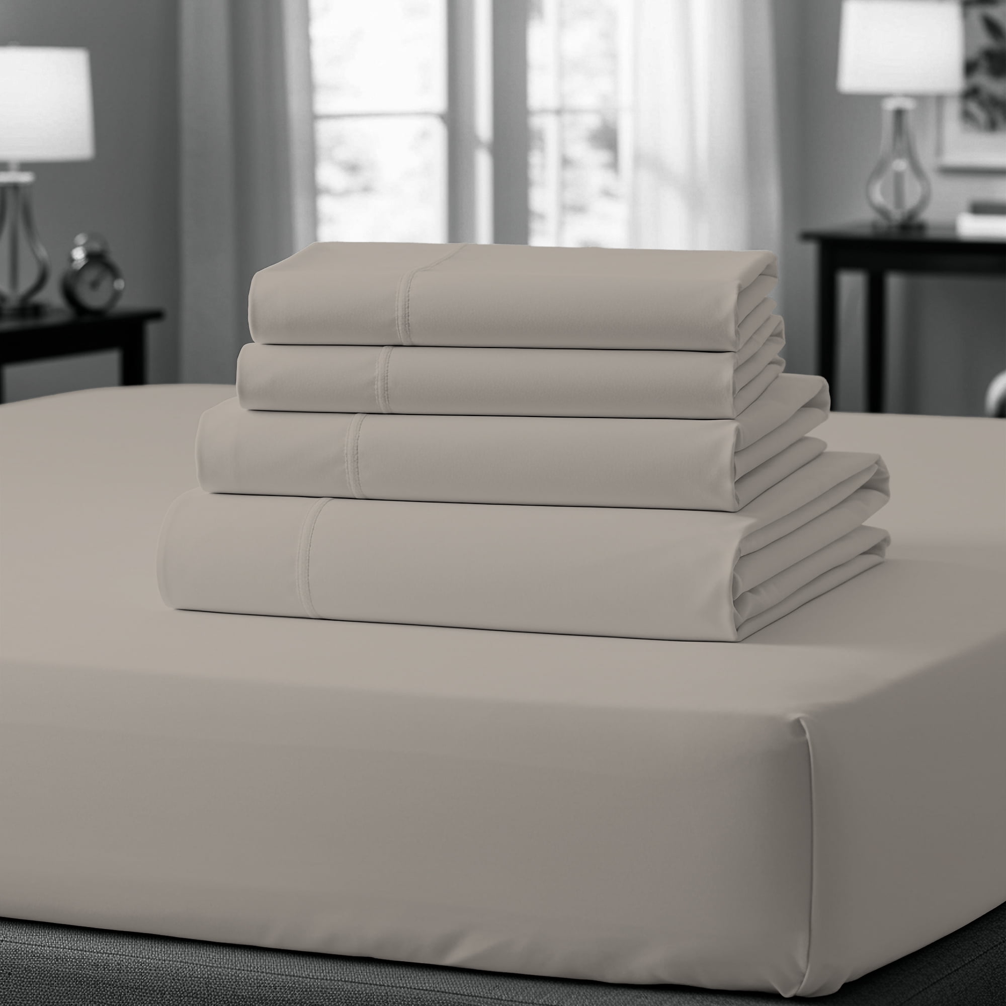100 % Coton Draps de Lit, Poche Profonde, Résistant aux Plis, Satin ...