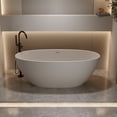 71'' Freestanding Bathtub Resin Stone Soaking Bathtub Solid Surface ...