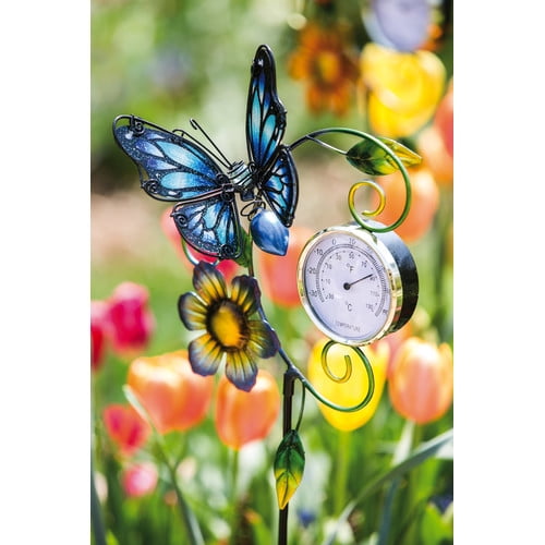Evergreen Enterprises, Inc Butterfly Thermometer Garden Stake - Walmart.com