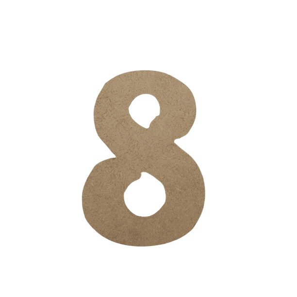 Wooden Number Unfinished, Beltorian Font, Craft Cutout - Walmart.com