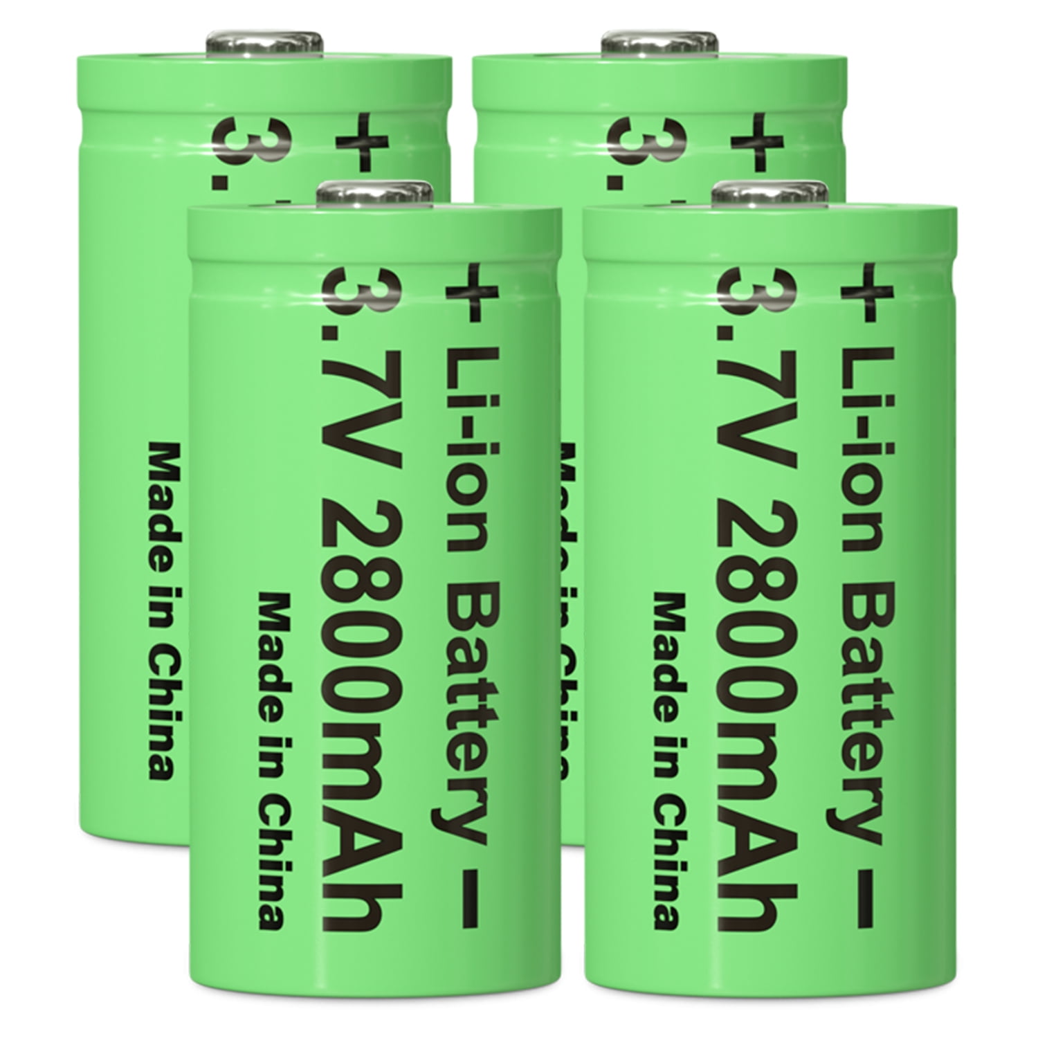 CBJJ 4PCS 3.7 Volts 16340 Lithium-ion Battery Rechargeable 2800 mAh ...