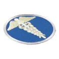 Blue Caduceus Symbol of Medicine Patch, Blue.White Medical Patches ...