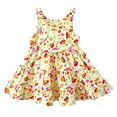 Afdoent Girls Dress Kids Summer Floral Print Dress Style Casual Party ...