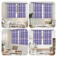 Blue and Purple Checkered Pattern Blackout Curtains,Triple Weaved ...