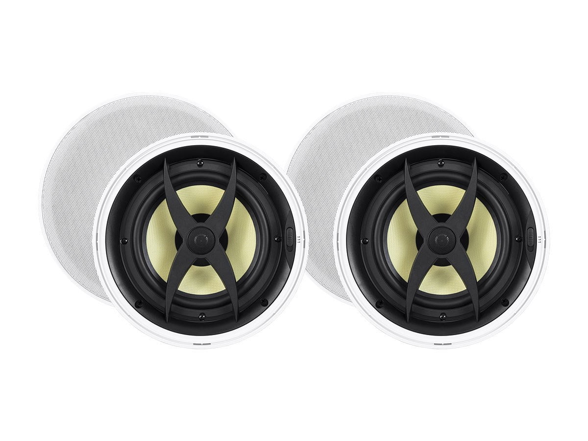Monoprice 2 Way In-Ceiling Speakers - 8 Inch (Pair) With Aramid Fiber ...
