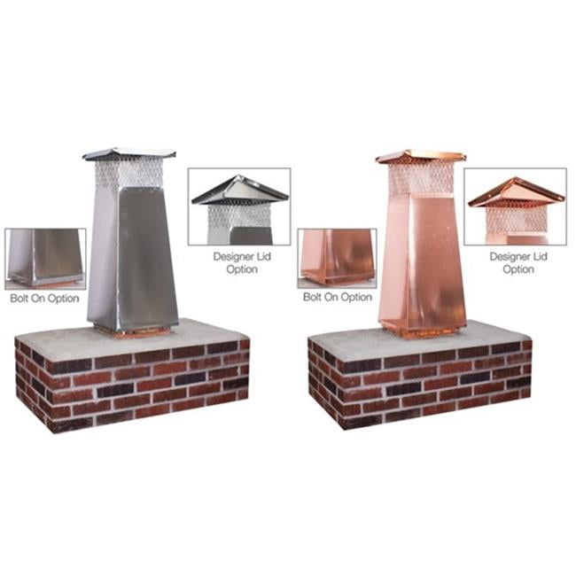 Olympia 8 x 8 in. Stainless Steel Flue Extension with 34 in. High ...