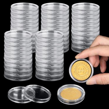 Travelwant 20 Sets Coin Holder, Silver Eagle Protector, 46mm ID ...