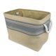 Design Imports Burlap Bin Border Gray Rectangle Medium, 16"x10"x12 ...