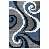 GLORY RUGS Modern Area Rug Swirls Carpet Bedroom Living Room ...