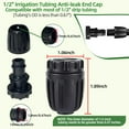 PHYSUN-10 Pack 1/2 Inch Drip Irrigation Fittings End Caps for 1/2 Inch ...