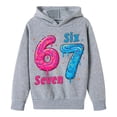 Kids Girls' 67 Hoodies Letter Rap Cute Hoodies Long Sleeve Pullover Hip ...
