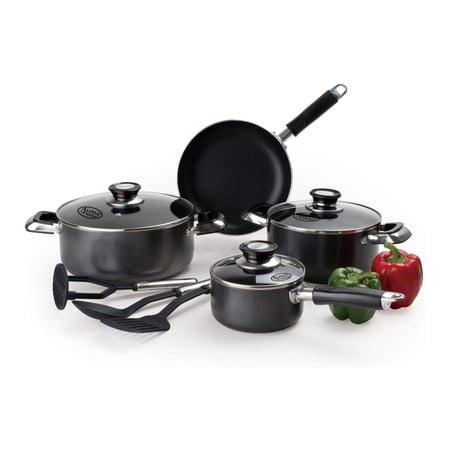Alpine Cuisine 10 Pc Gourmet Aluminum Non Stick Coating Cookware Pot ...