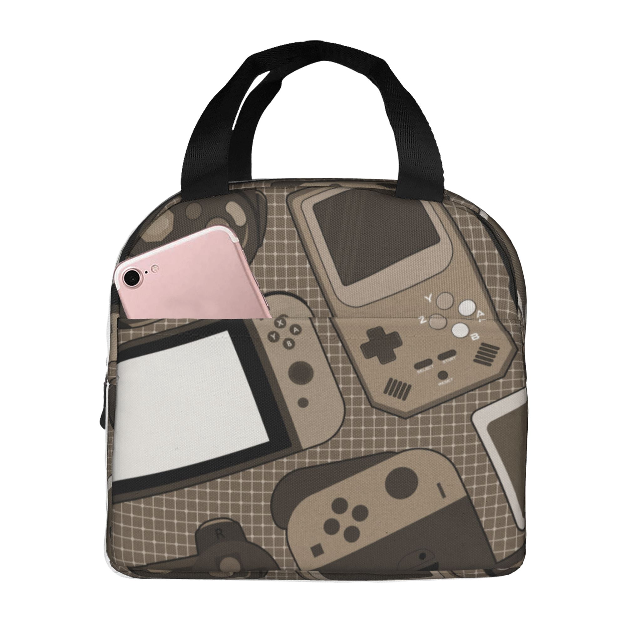 ZICANCN Insulated Lunch Bag for Women Men, Retro Game Console Gamepads ...