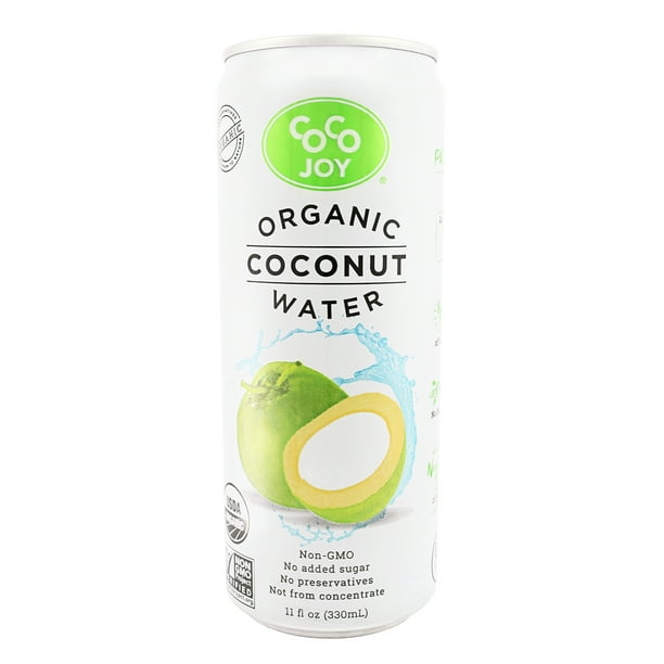 100% Organic Coco Joy Premium Coconut Water 11 Fl oz Can - 12 Pack ...